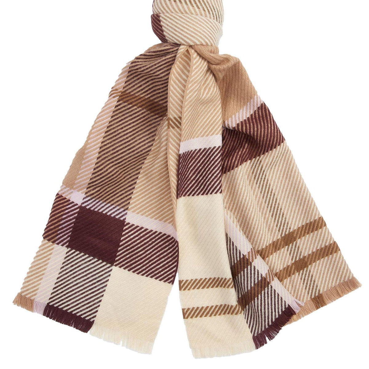 Barbour Blair Tartan Scarf - Muted Cabernet – Potters of Buxton