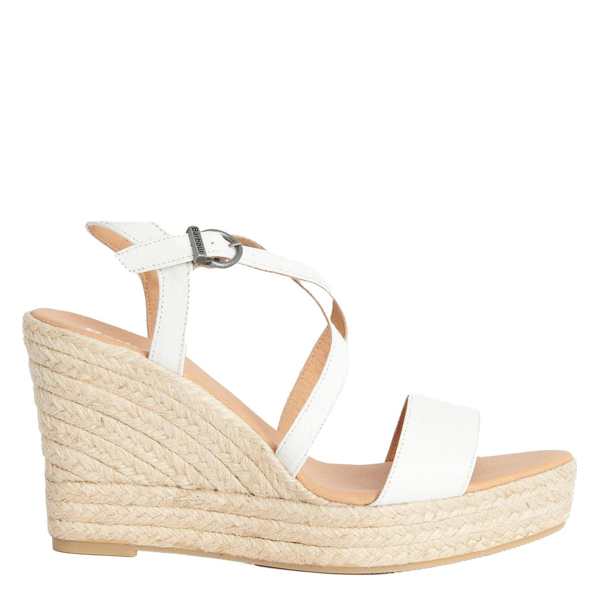 Barbour Lucia Espadrille Wedges - Classic White – Potters of Buxton