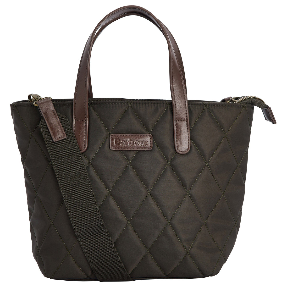 Barbour Mini Quilted Tote Bag - Olive – Potters of Buxton