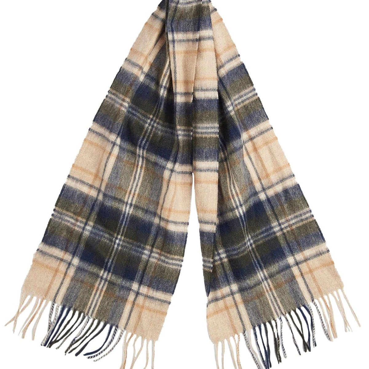 Barbour New Check Tartan Scarf - Sand Beige Plaid – Potters of Buxton
