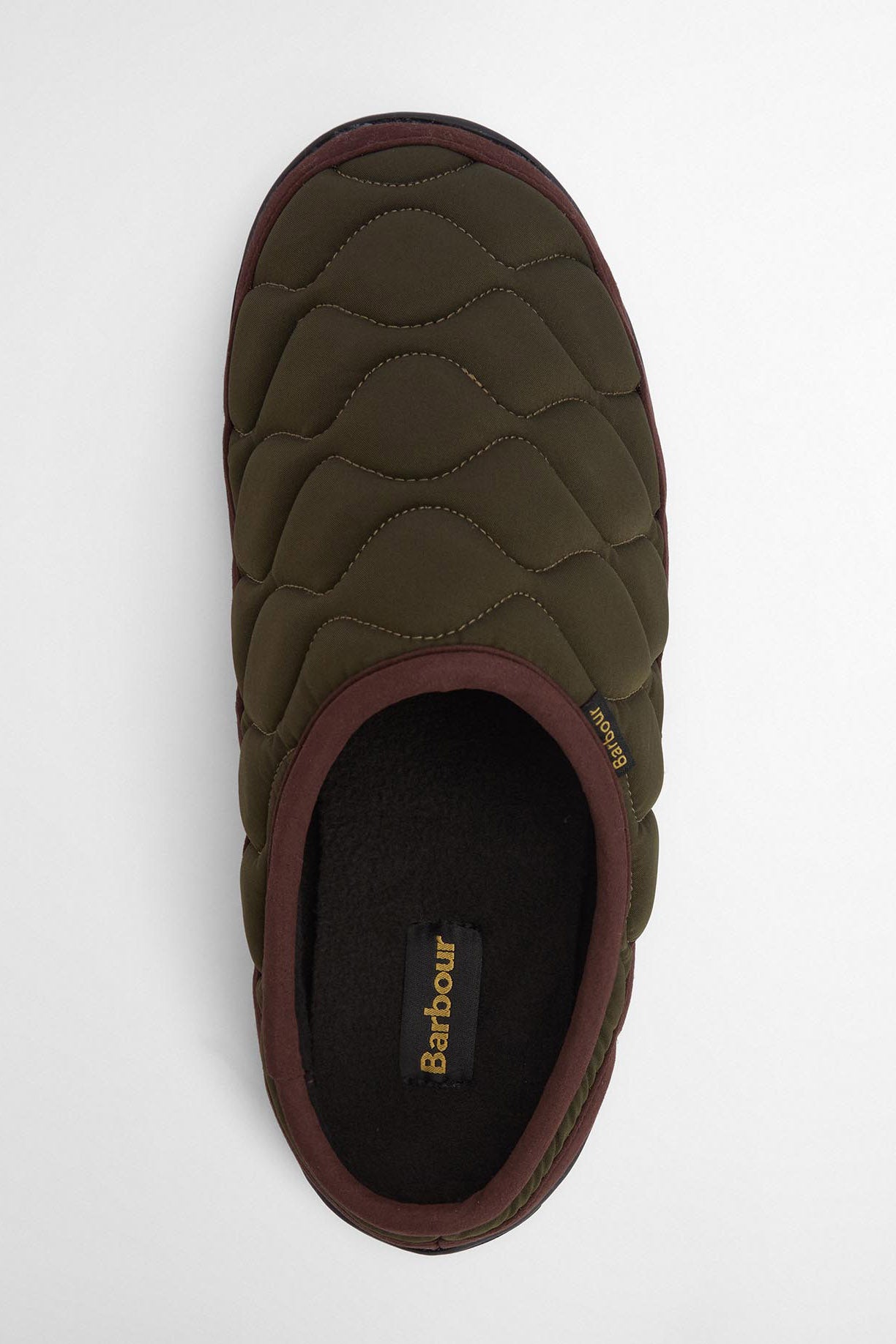 Barbour Outdale Slippers - Olive/Brown – Potters of Buxton