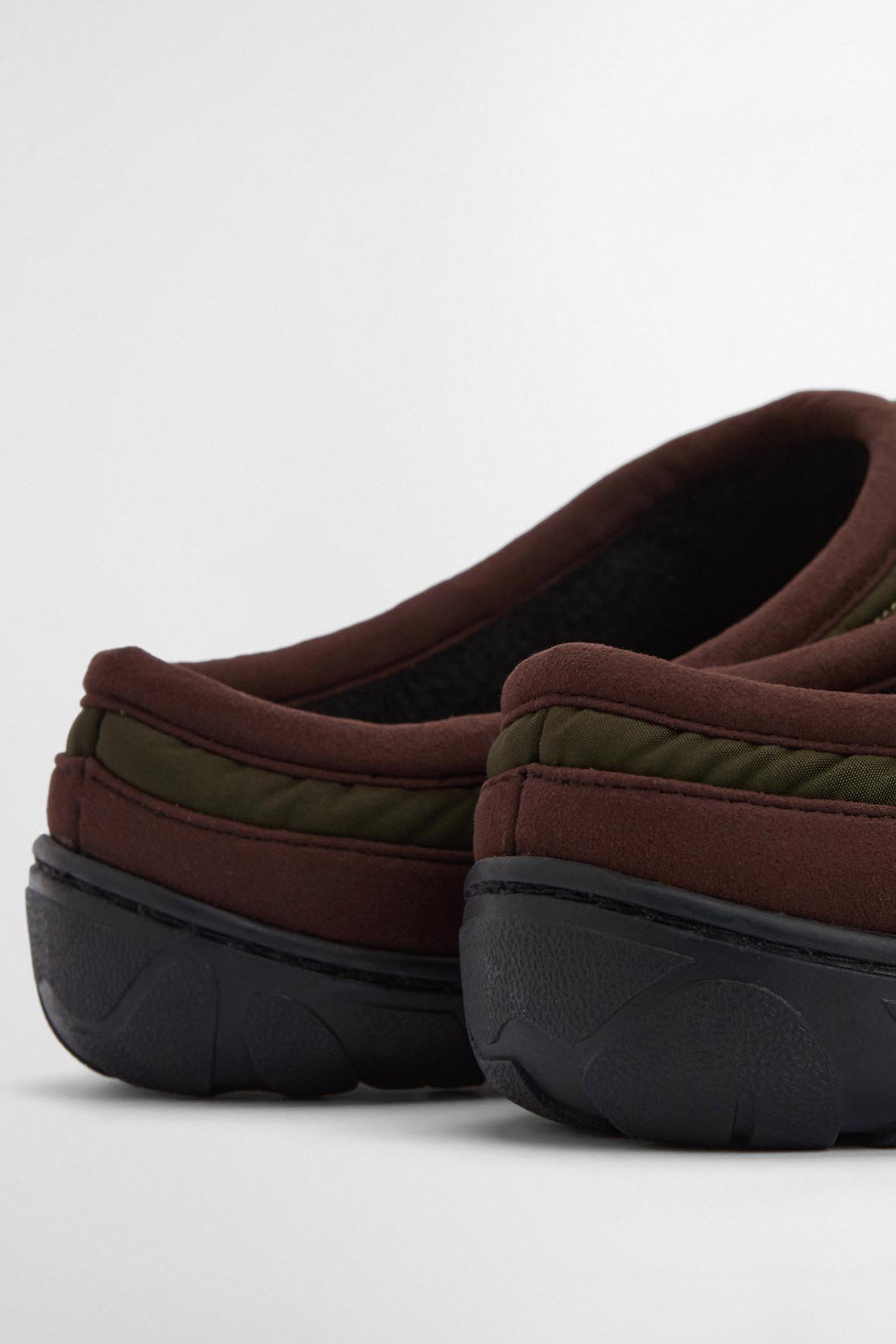 Barbour Outdale Slippers - Olive/Brown – Potters of Buxton