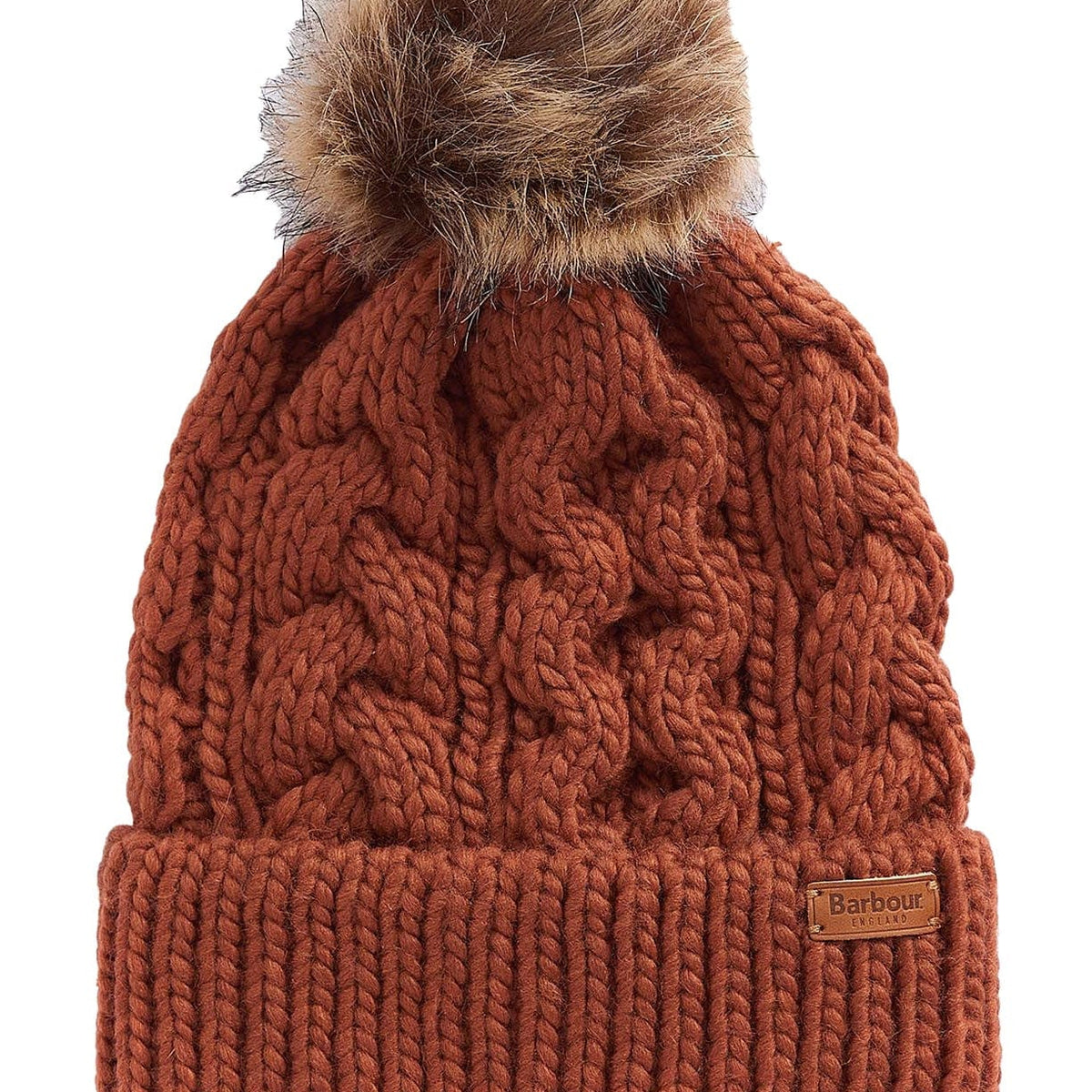 Barbour Penshaw Cable Beanie - Warm Ginger – Potters of Buxton