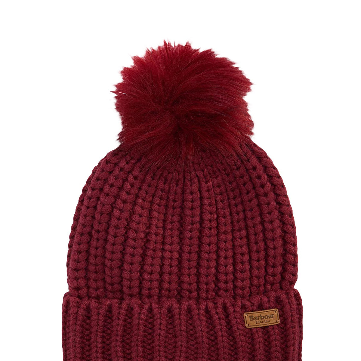 Barbour Saltburn Beanie - Biking Red – Potters of Buxton
