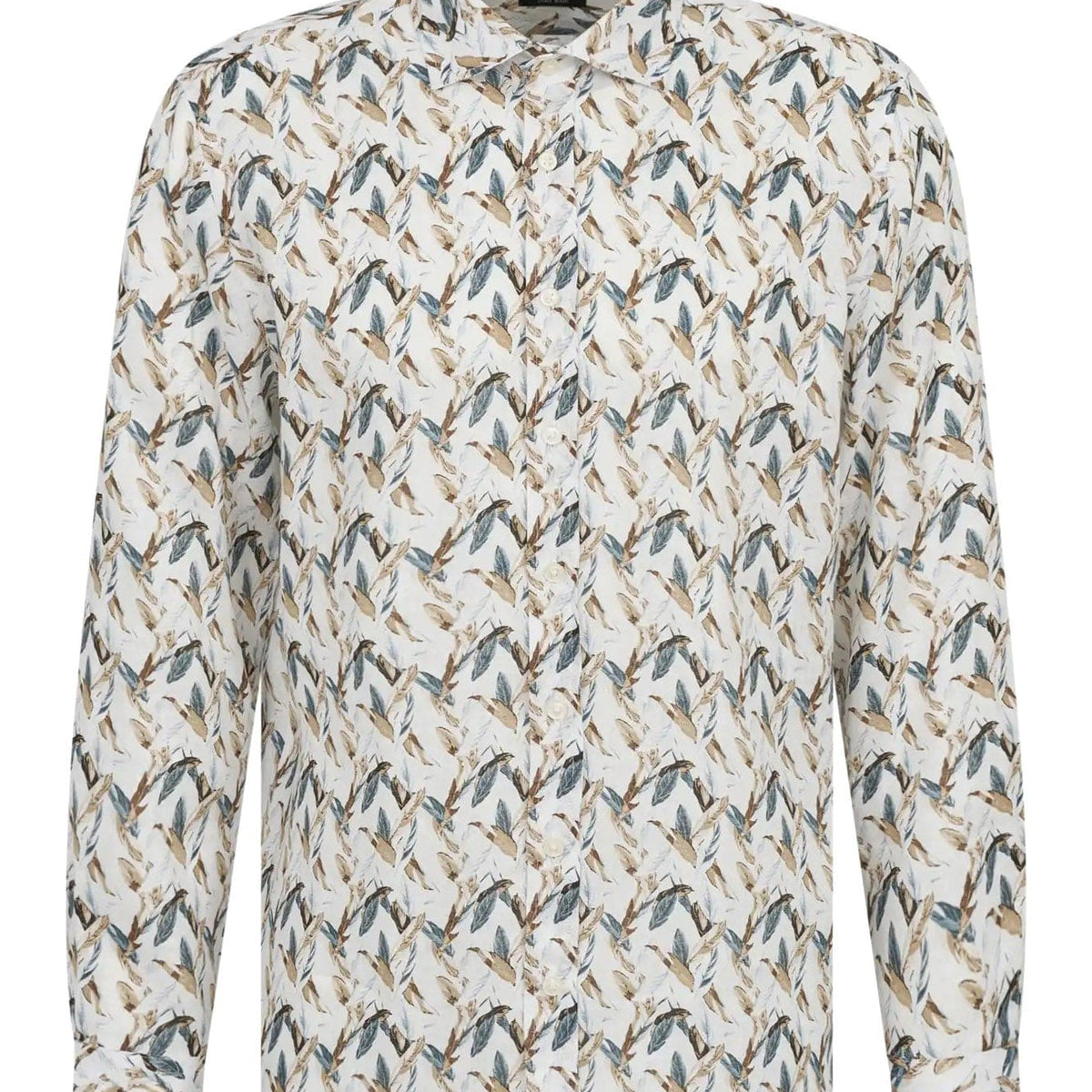 Bugatti Bird Print Pure Linen Shirt - Bottle Green – Potters of Buxton