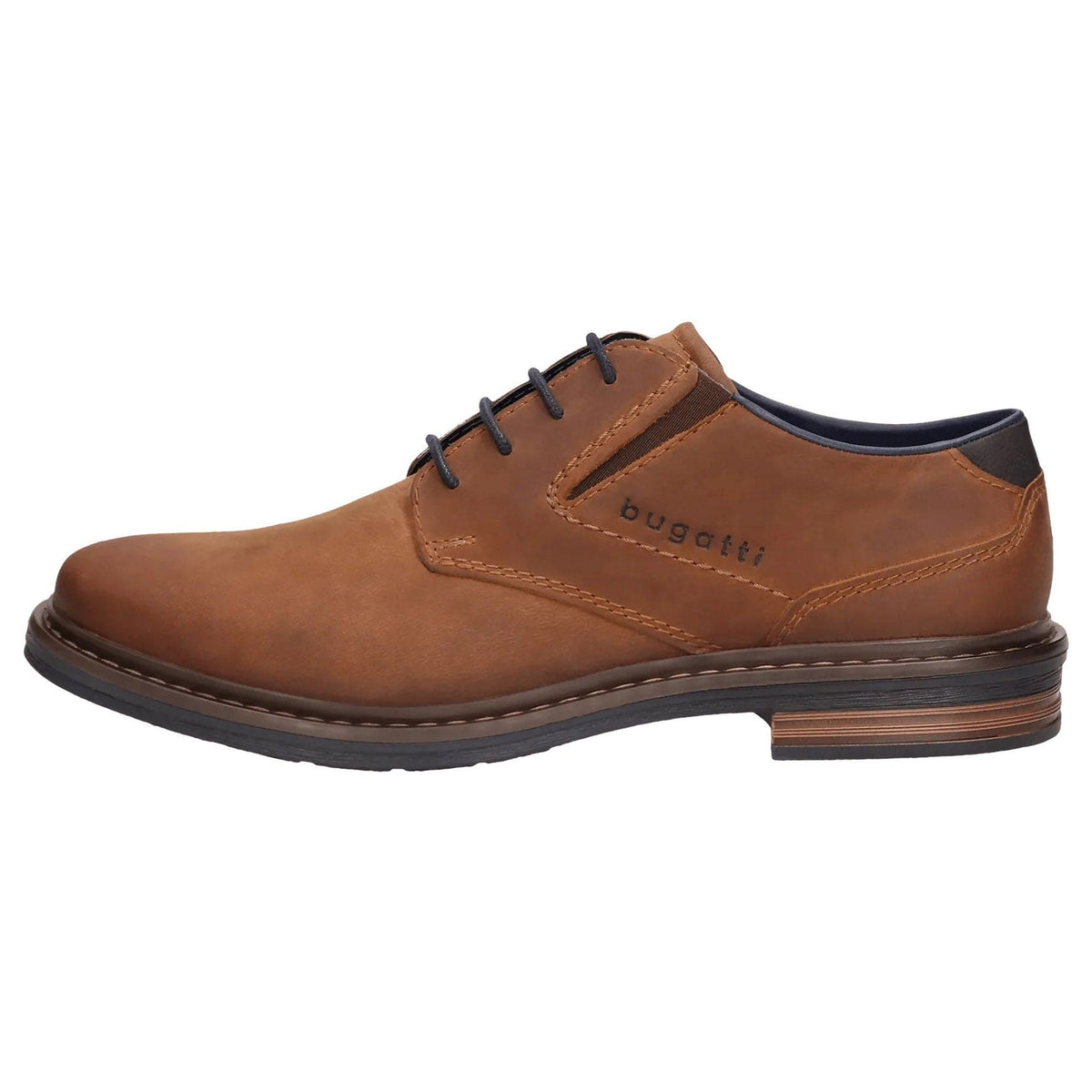 Bugatti Nubuck Leather Comfort Wide Derby Shoes - Cognac – Potters of ...