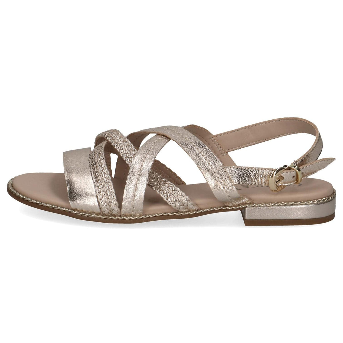 Caprice Strappy Sandals - Platin Metal – Potters of Buxton