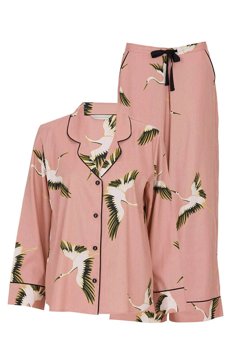 Cyberjammies Bonnie Bird Print Wide Leg Pyjama Set - Pink – Potters of ...