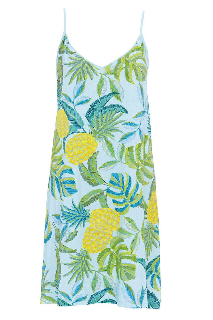 Cyberjammies Paige Pineapple Jersey Strappy Short Nightdress - Blue ...