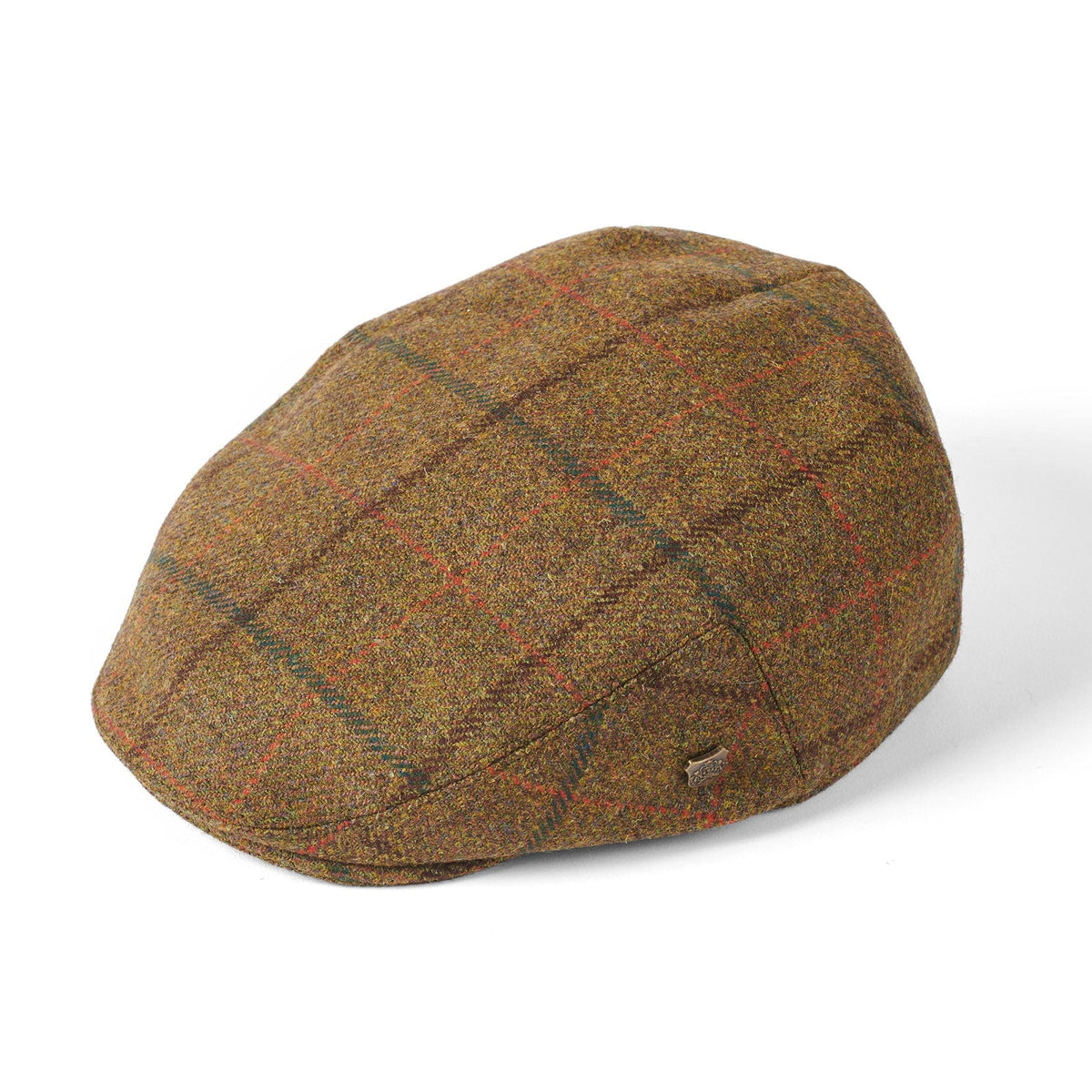 Failsworth Gamekeeper Check Tweed Flat Cap - Green/Red – Potters of Buxton