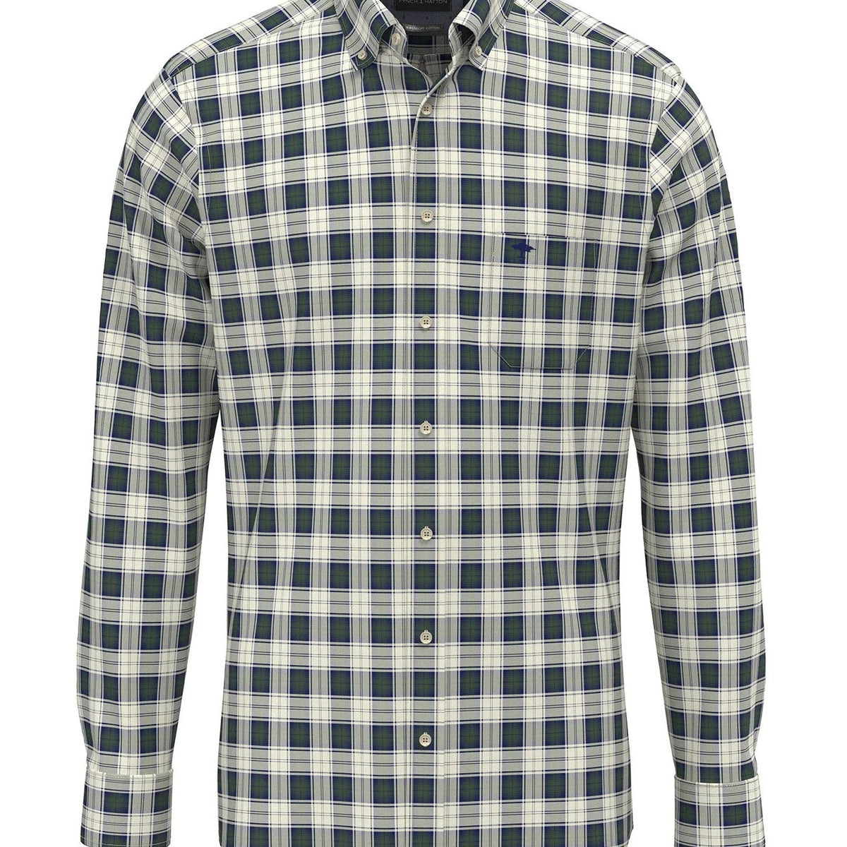 Fynch Hatton Button-Down Check Shirt - Dark Leaf – Potters of Buxton