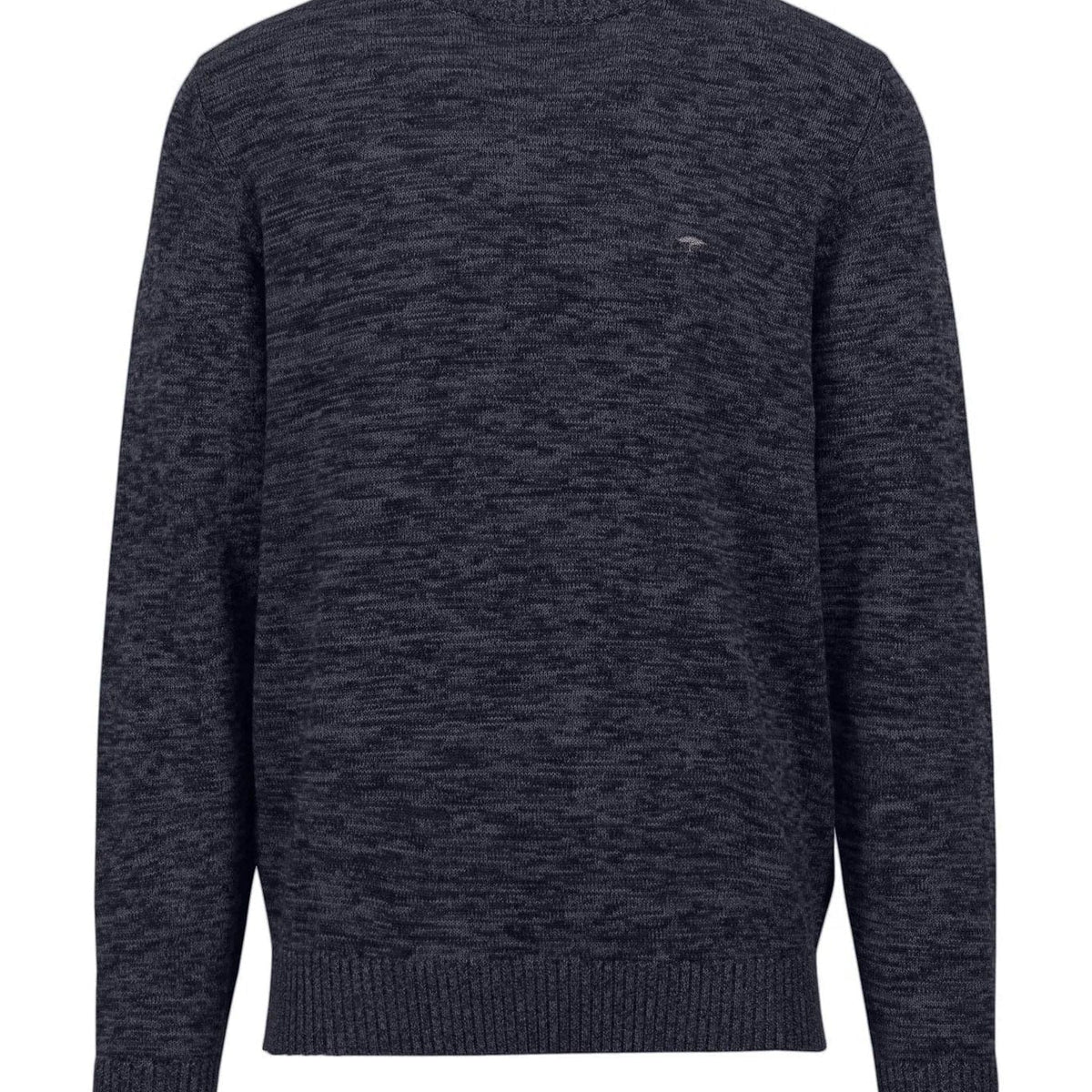 Fynch Hatton Melange Knit Crew Neck Jumper - Navy – Potters of Buxton