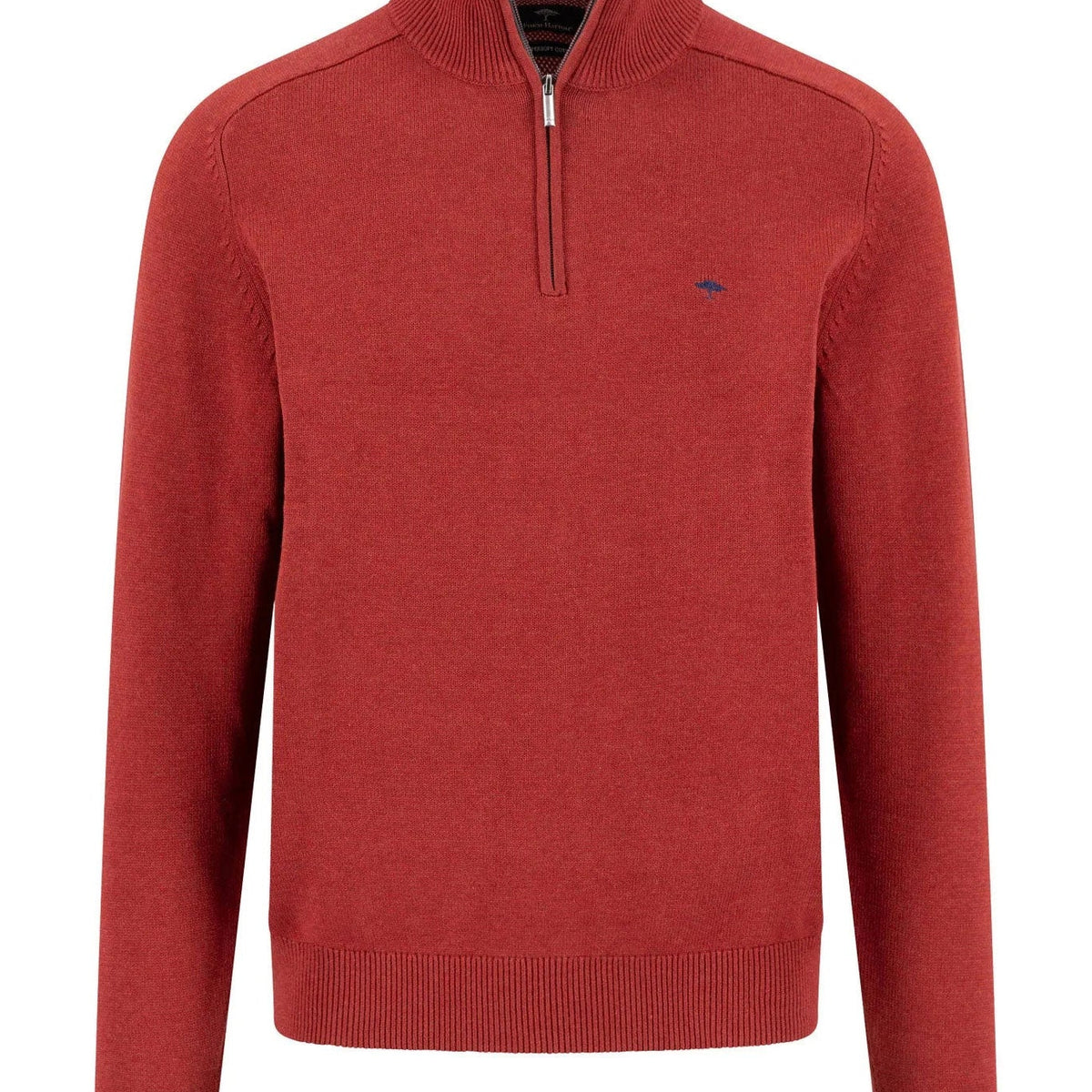 Fynch Hatton Supersoft Quarter Zip Jumper - Garnet Red – Potters of Buxton