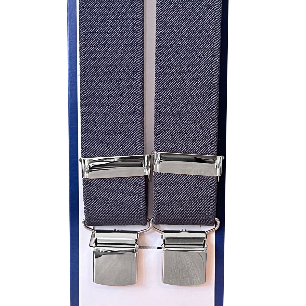 Hunt & Holditch Plain 35mm Wide Clip Braces - Charcoal – Potters of Buxton