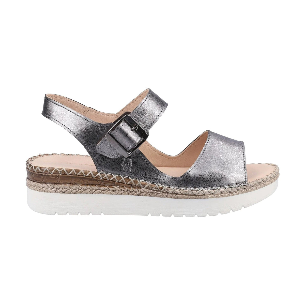 Hush Puppies Stacey Leather Sandals - Pewter – Potters of Buxton