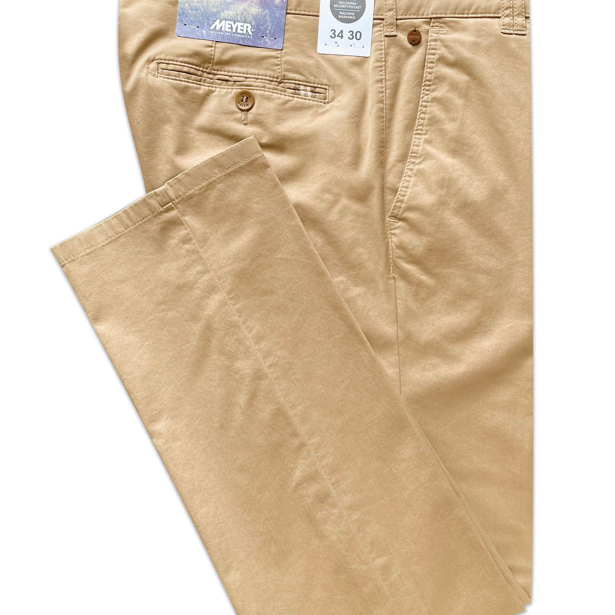 Meyer Rio Cotton Stretch Chinos - Camel – Potters of Buxton