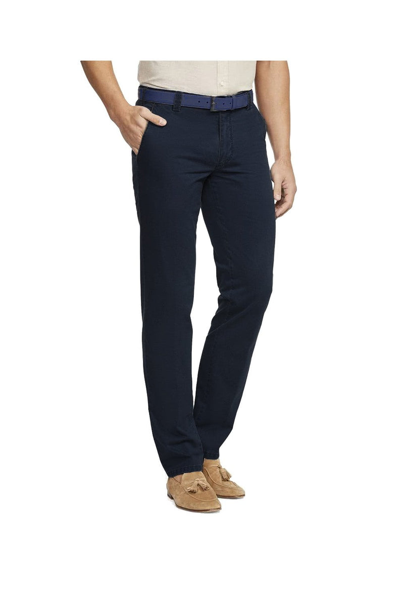 Meyer Rio Organic Cotton Stretch Summer Chinos - Navy – Potters of Buxton
