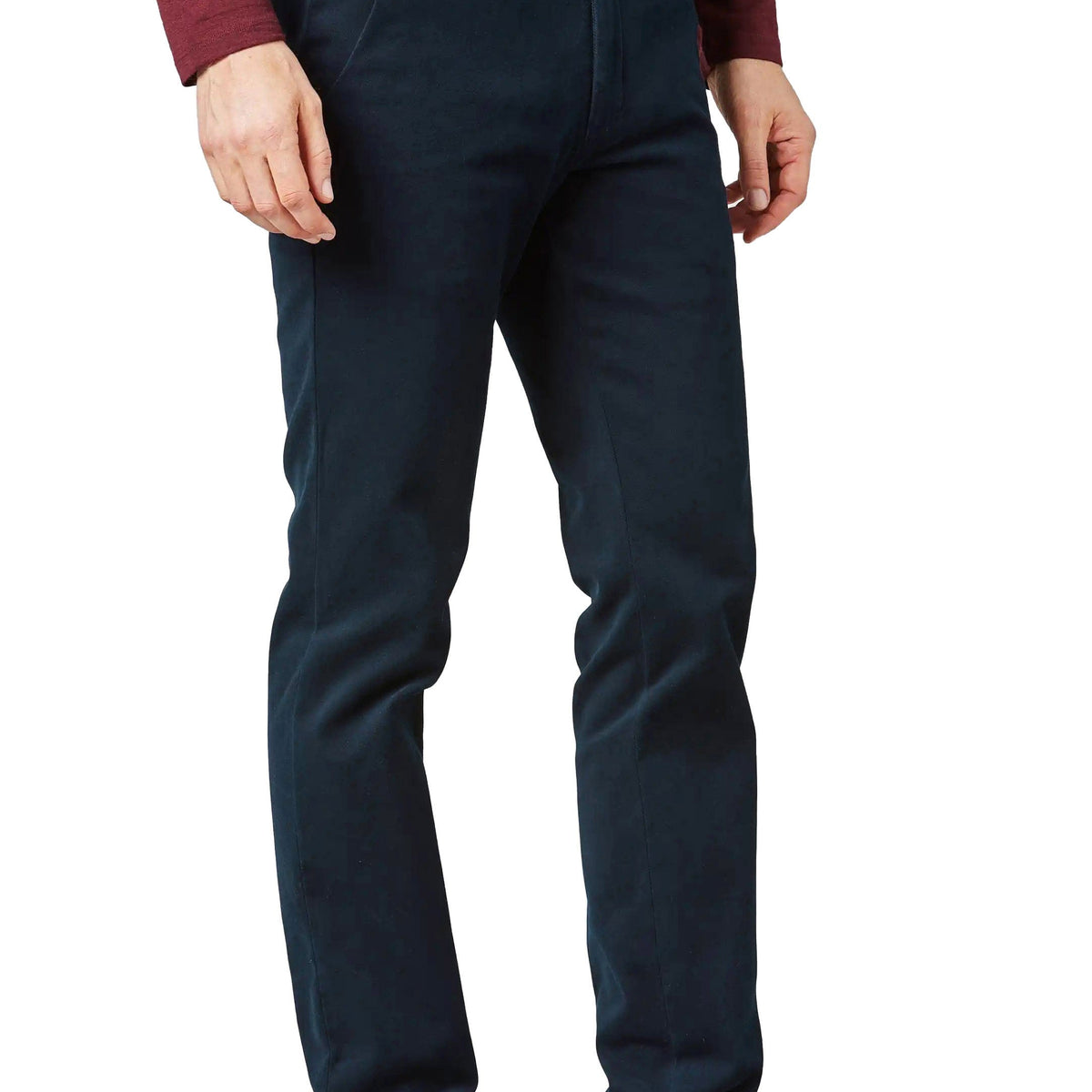 Meyer Rio Organic Cotton Stretch Chinos - Navy – Potters of Buxton