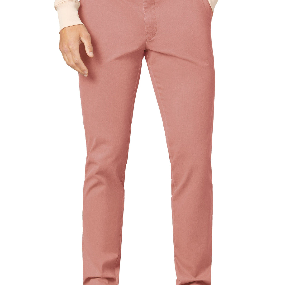 Meyer Rio Stretch Light Cotton Twill Chinos - Dusky Pink – Potters of ...