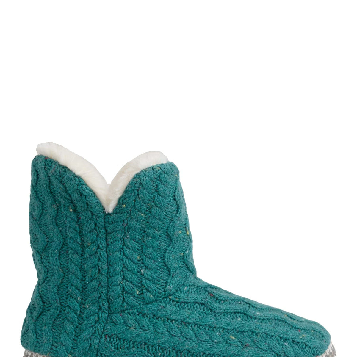 Seasalt Starry Night Cable Knit Slipper Bootie - Dark Jade – Potters of ...