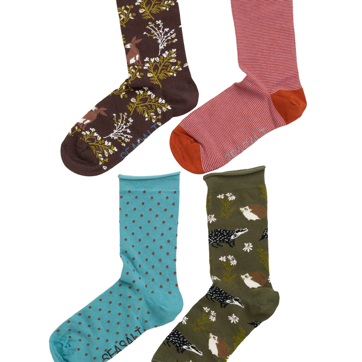 Seasalt Women's Sailor Socks Box of 4 Nature - Fronds Mix – Potters of ...