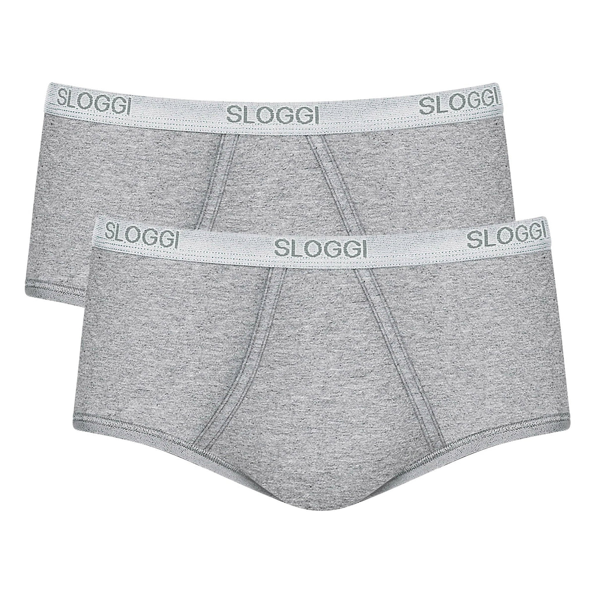 Sloggi Mens Basic Maxi Briefs - 2 Pack - Grey – Potters of Buxton