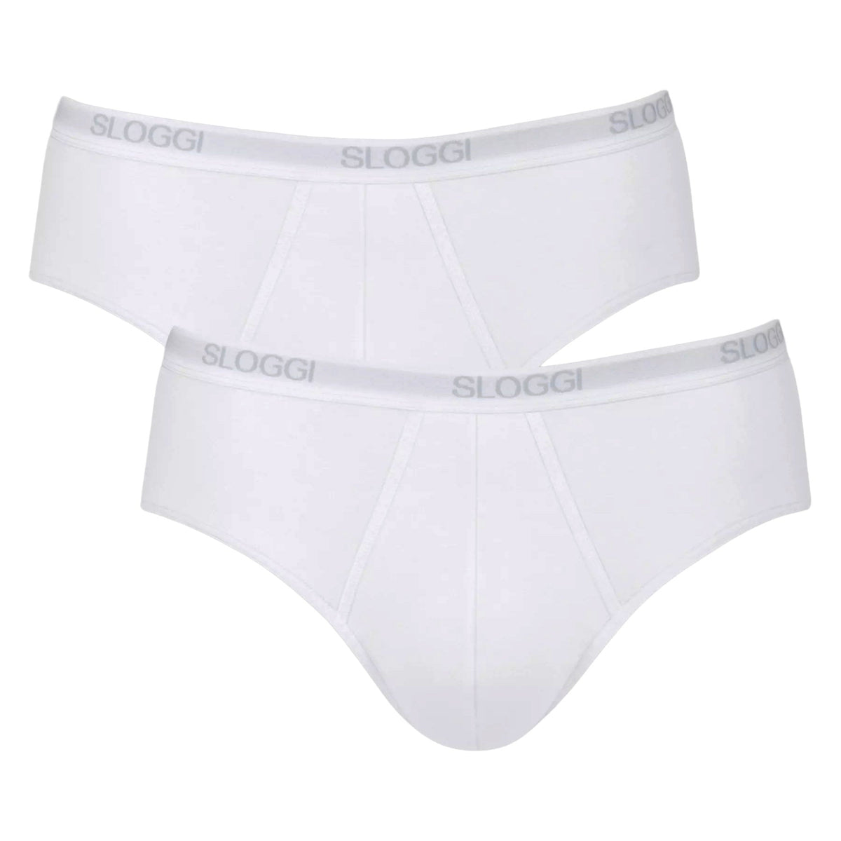 Sloggi Mens Basic Midi Briefs - 2 Pack - White – Potters of Buxton
