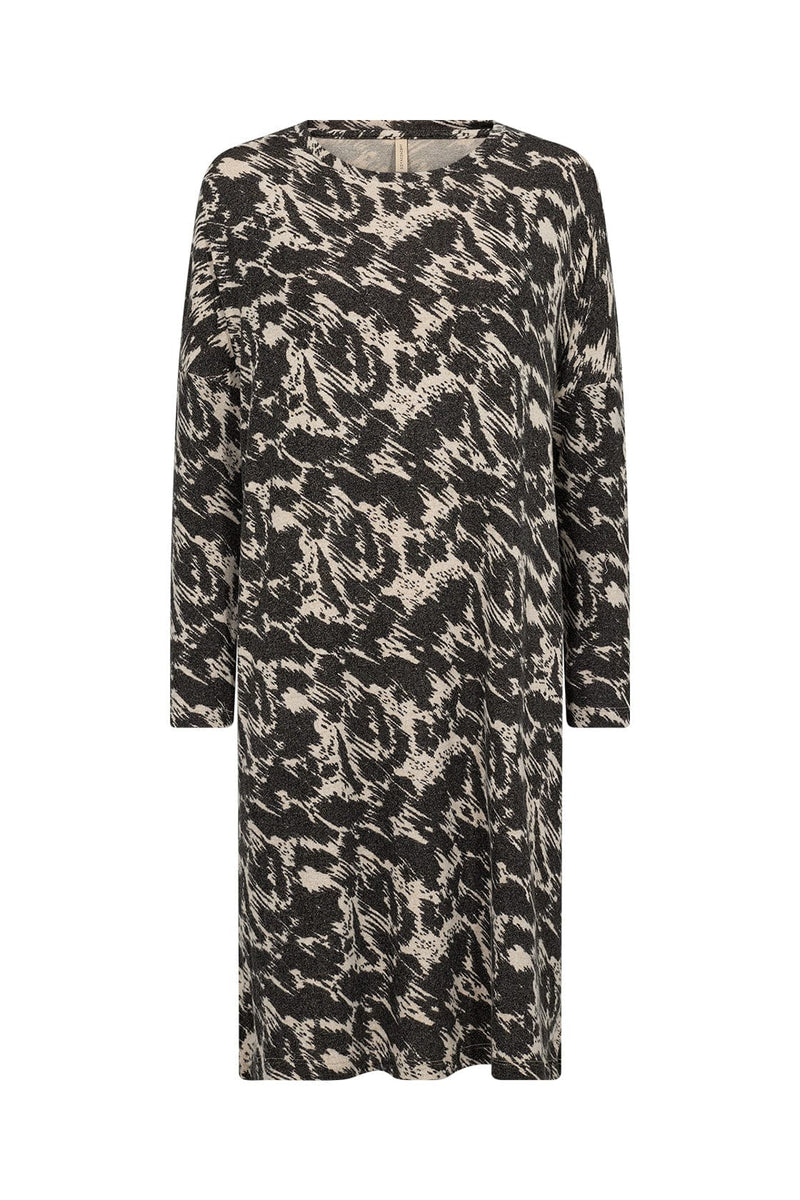 Soya Concept Biara Supersoft Printed Dress - Cream Melange Combi ...