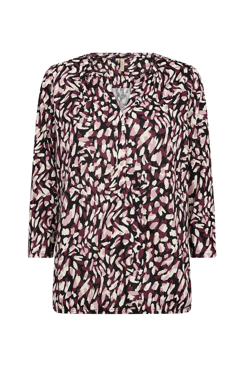 Soya Concept Felicity Printed Jersey Top - Wine Combi – Potters of Buxton