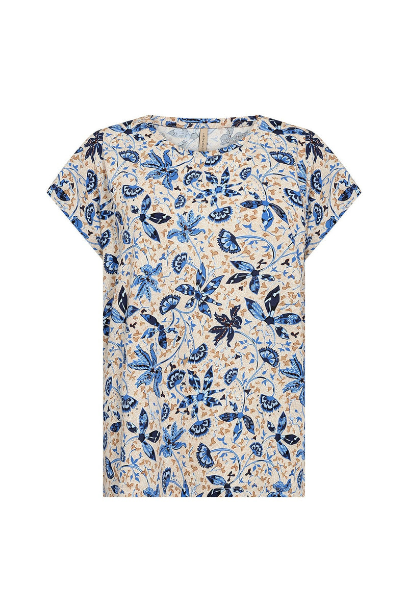 Soya Concept Felicity Printed T-Shirt - Air Blue Combi – Potters of Buxton