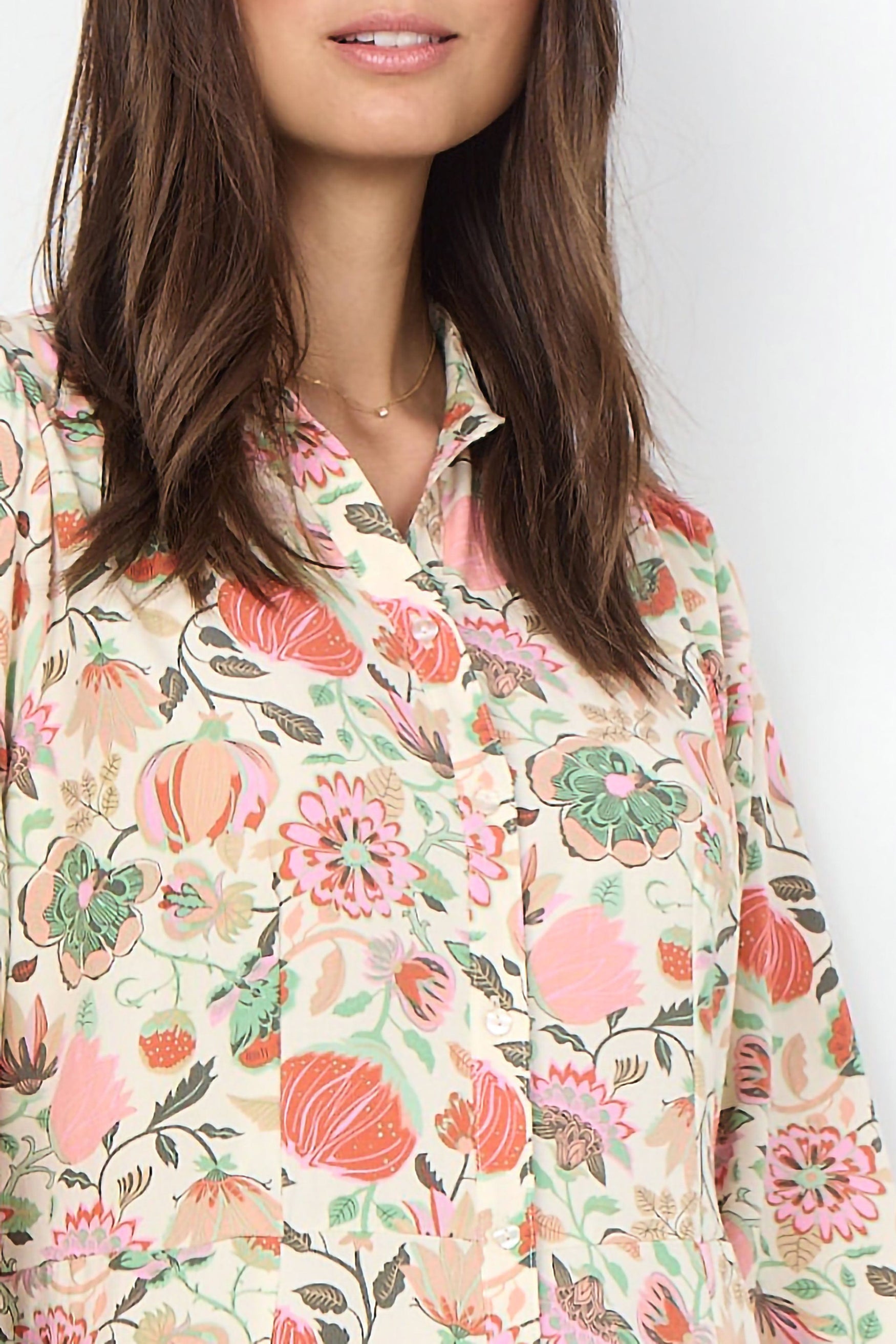 Soya Concept Sammy Floral Print Midi Dress - Dusty Clay Combi – Potters ...