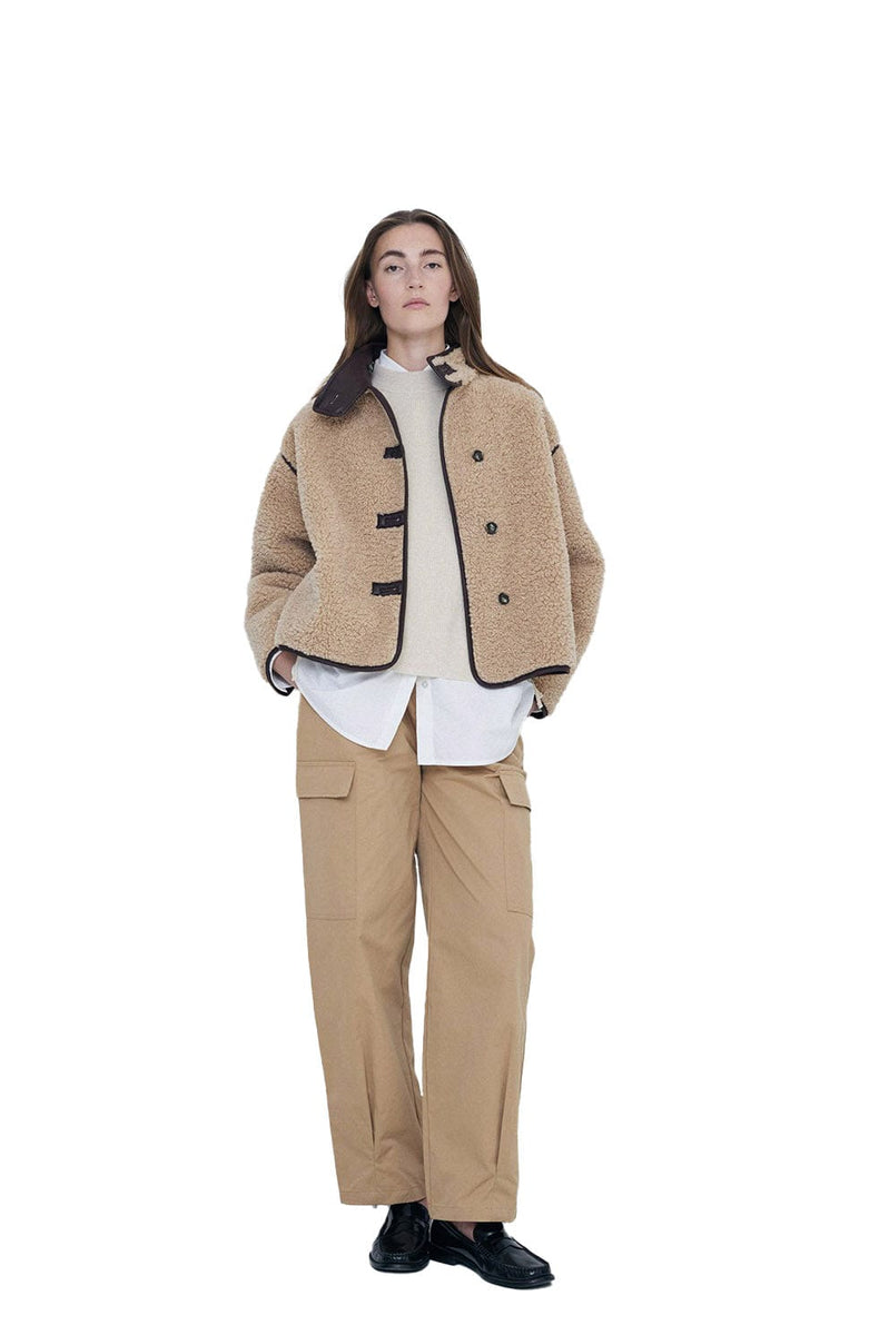 Yerse Shearling Coat - Beige – Potters of Buxton